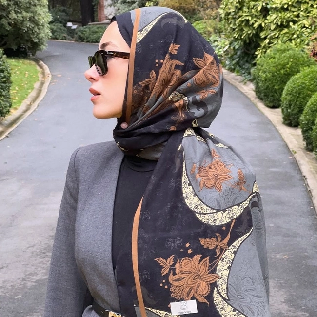 SIENNA DESEN ŞAL SİYAH Online Satın Al! | Fresh Scarfs